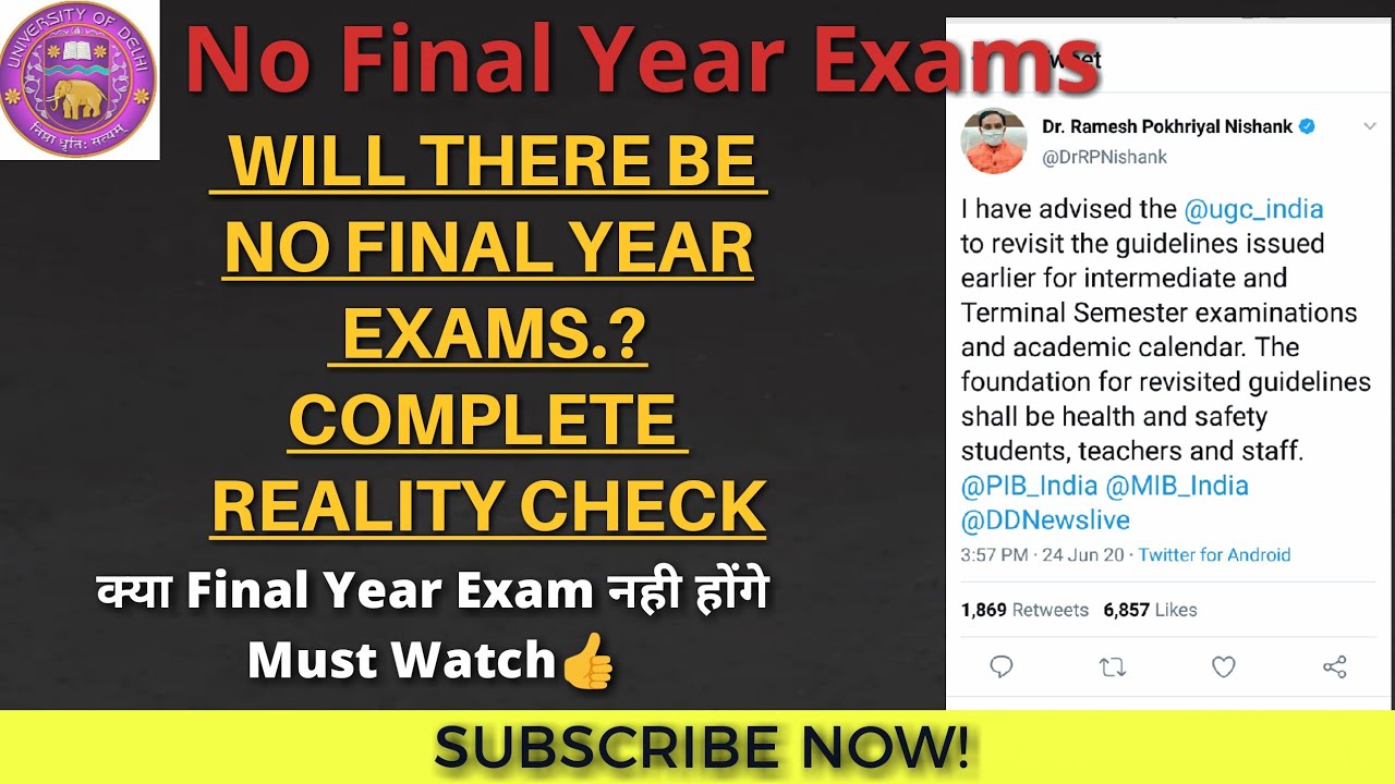Will There Be No Final Year Exams Complete Reality Of Final Year Exams ...