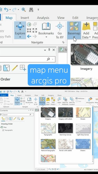 Arcgis Pro Shorts Map Menu And Basemaps Shorts Short Youtube