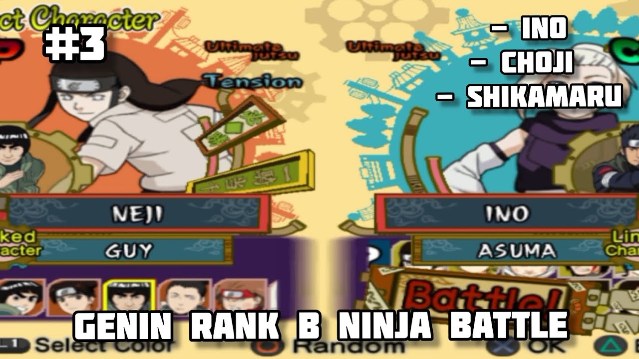 Genin rank B ninja battle!! | Naruto shippuden ultimate ninja 5 #part3 ...