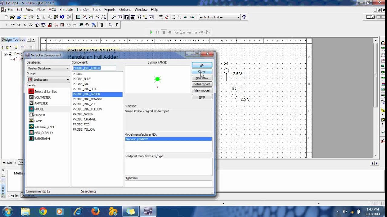 Membuat Rangkaian Full Adder Menggunakan Multisim - YouTube