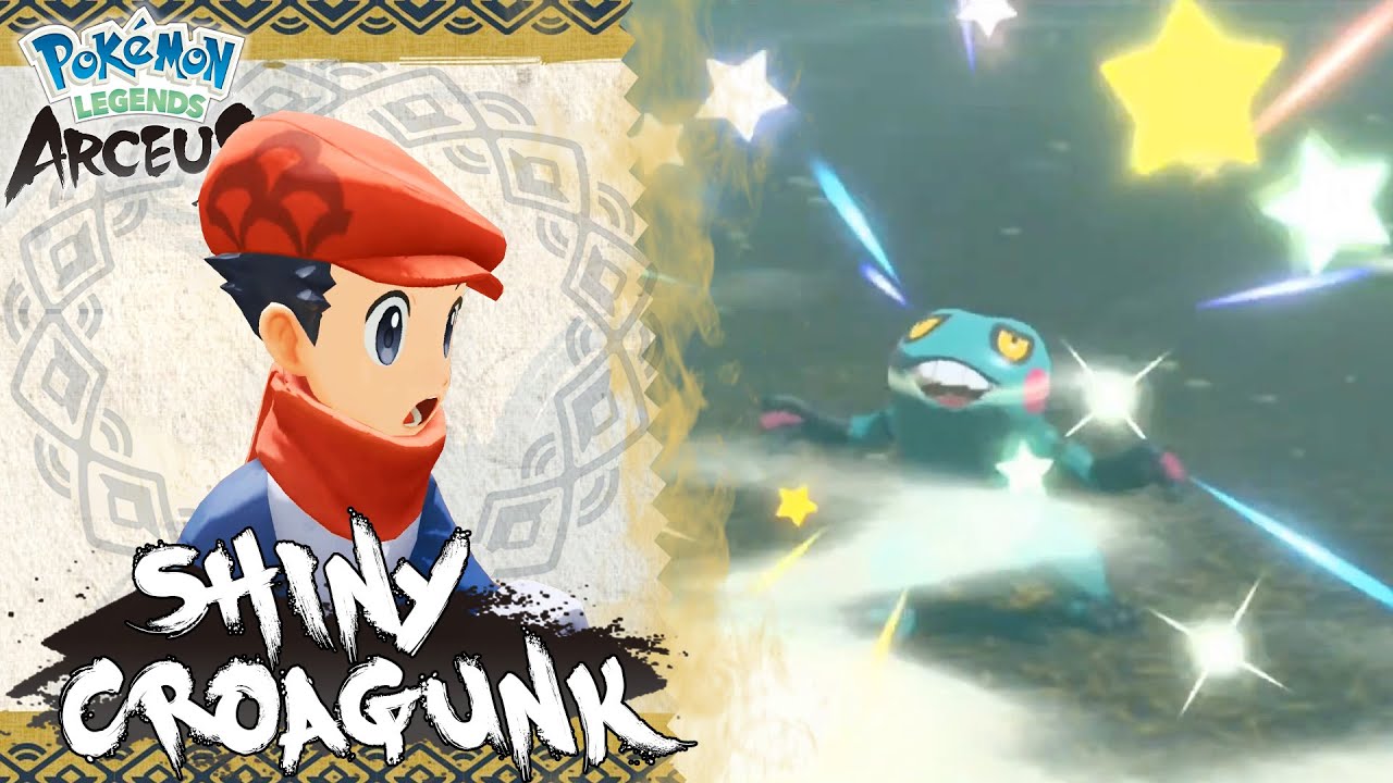 Shiny Croagunk Four Times! Shiny Living Dex Series in Pokemon Legends ...