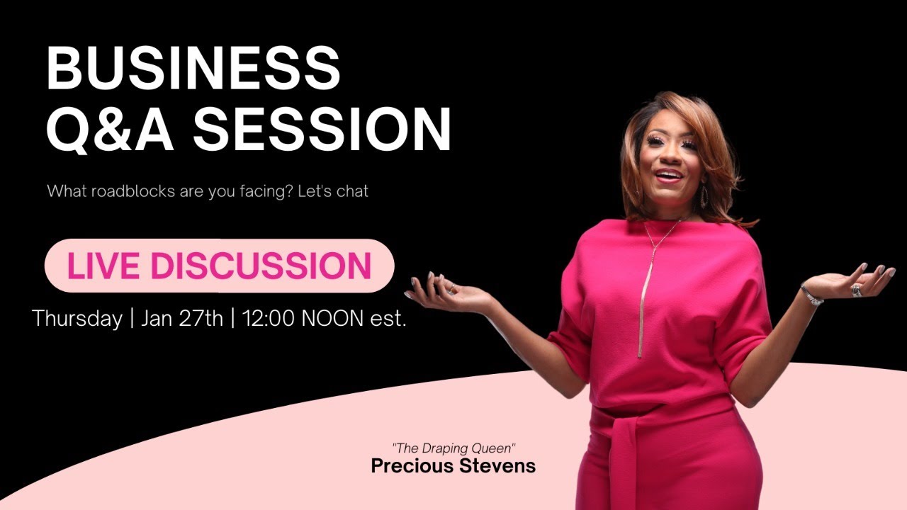 Live Business Q&A w/ Precious Stevens | Business Roadblocks - YouTube