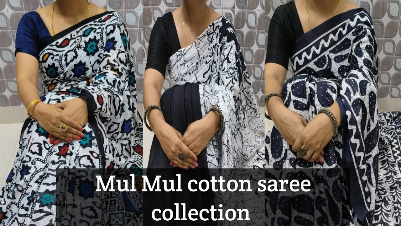 Mul Mul cotton saree collection || Bhuvaneswari textiles || 7339348711 ...