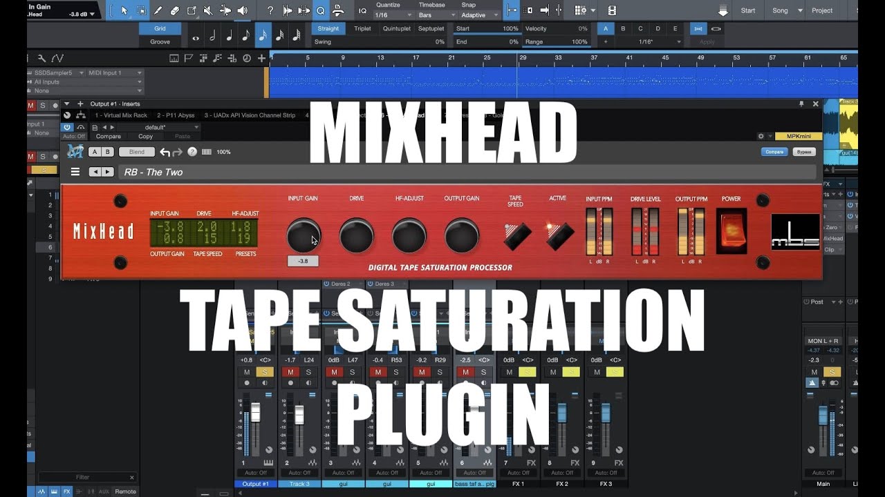 Make Believe Studios - Mixhead Tape Saturation (audio examples) - YouTube