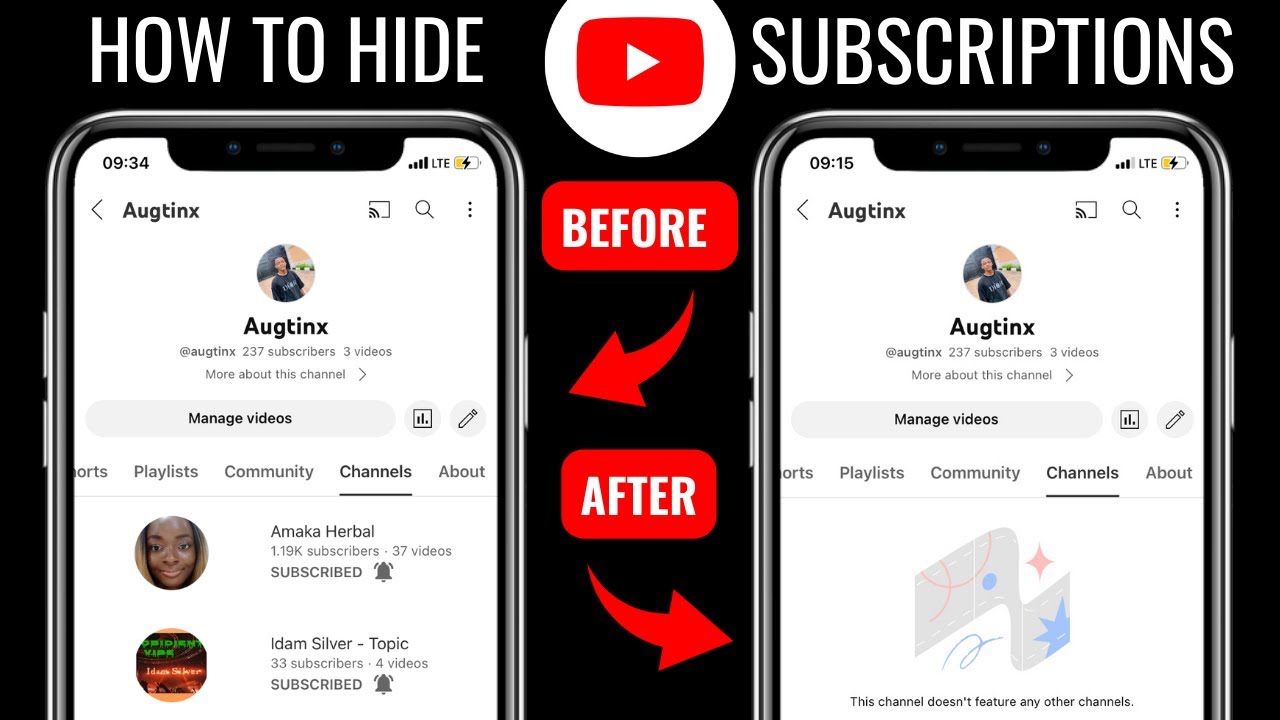 How to hide subscriptions on YouTube channel 2023 | Keep subscriptions ...