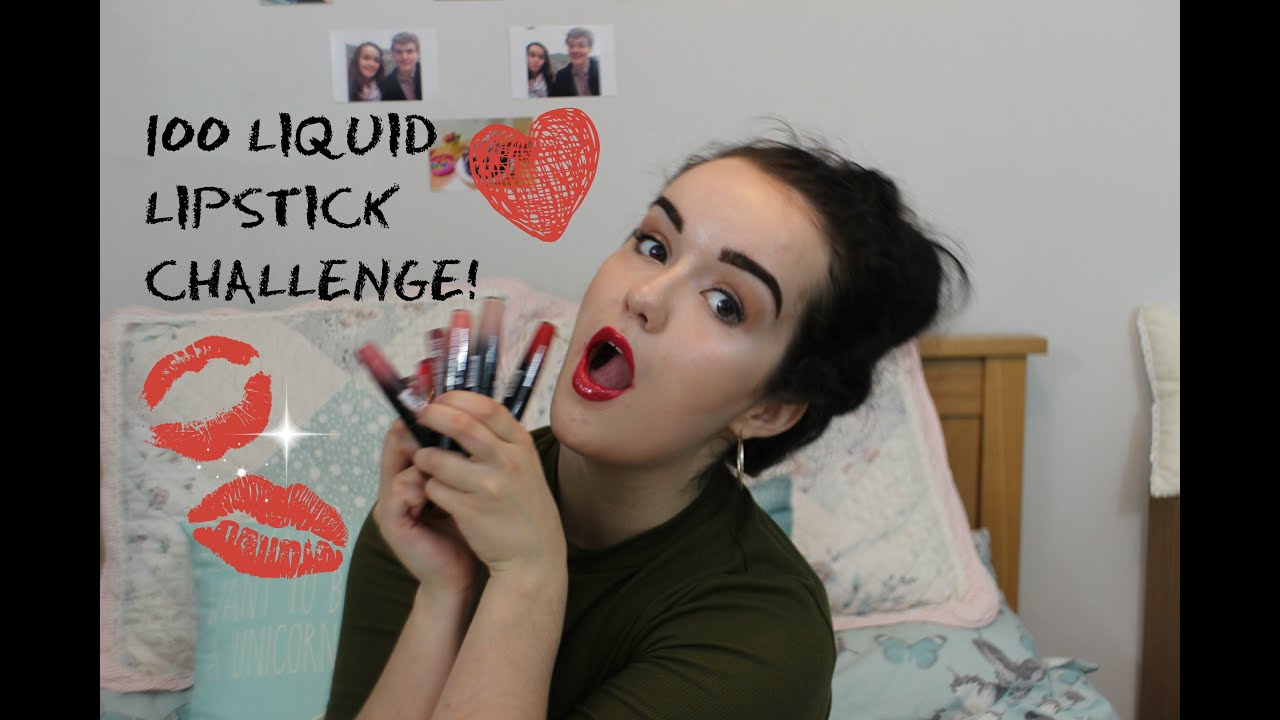100 Coats of Liquid Lipstick Challenge! - YouTube