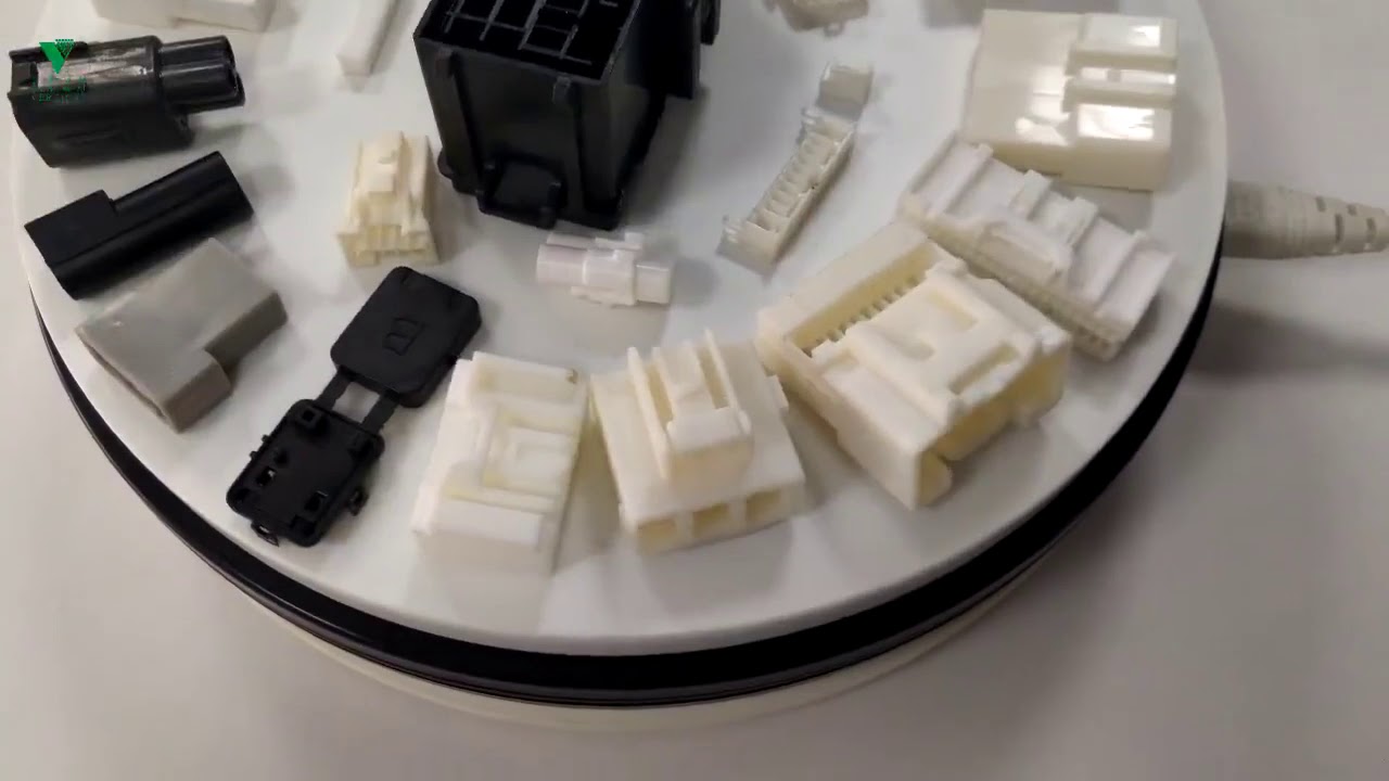 Precision connector injection molding - YouTube