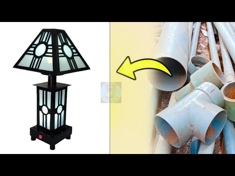 pvc pipe light ideas||Decorative lamp from PVCpipe||decorative lamp ...