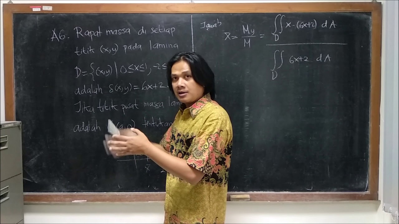 Terapan Integral Lipat untuk Menghitung Titik Pusat Massa - YouTube