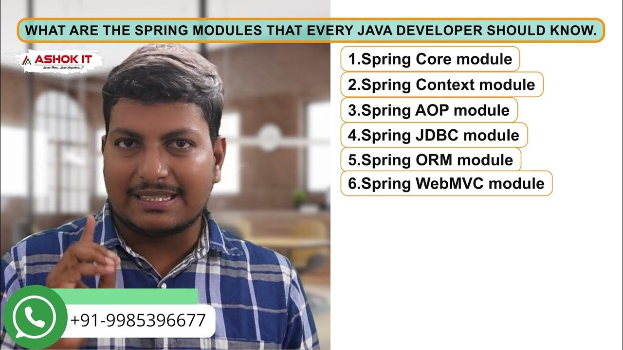 What are the Spring Modules that every Java Developer should know | Ashok IT - YouTube