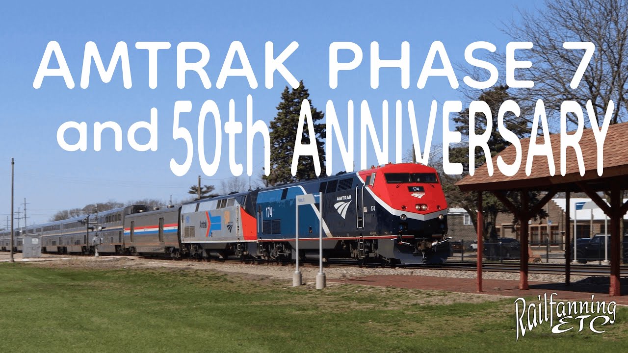 Phase 7 and 50th Anniversary Amtrak Locomotives on One Train - YouTube
