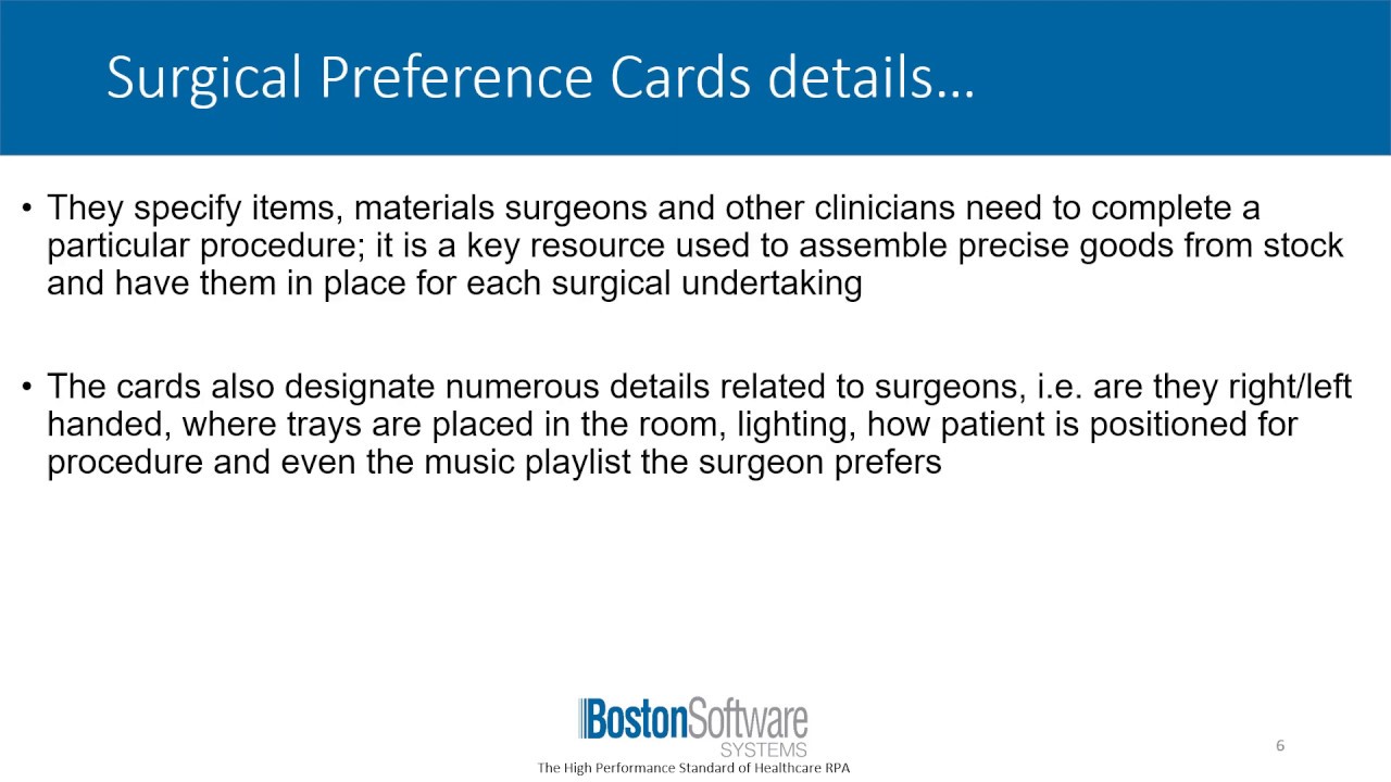 Surgical Preference Cards EHR Data Success - Boston Software Systems ...
