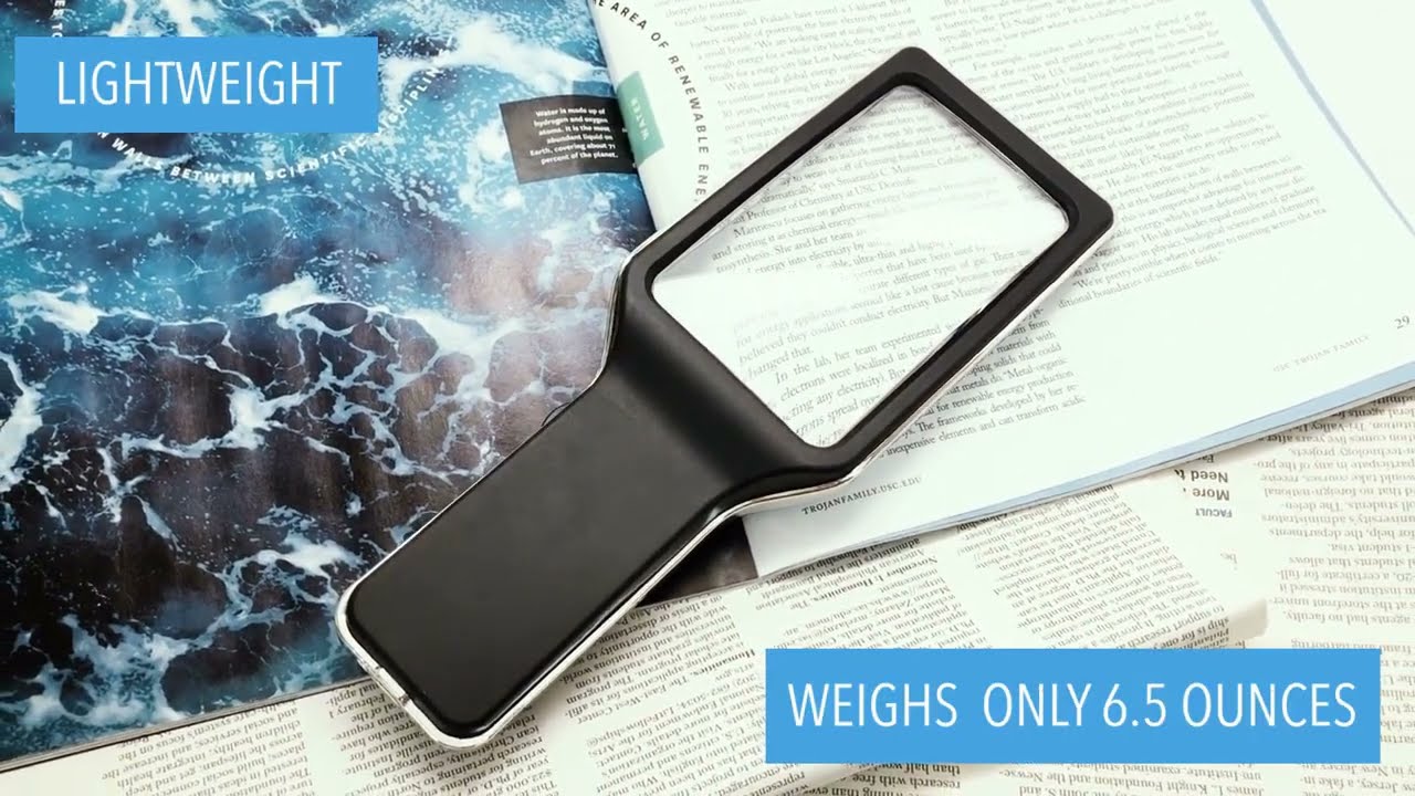 Rechargeable 4X Magnifying Glass with 10 Anti-Glare & Fully Dimmable ...