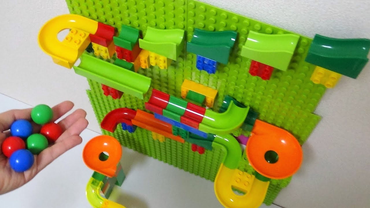 Marble Run Race ASMR ☆ Balls Rolling Tracks on Wall.Satisfying Building ...