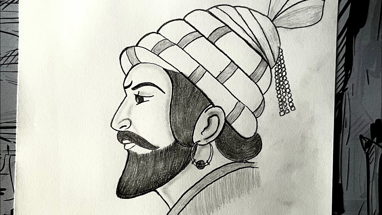 jayanti special drawing || Shivaji maharaj pencil drawing for easy ...