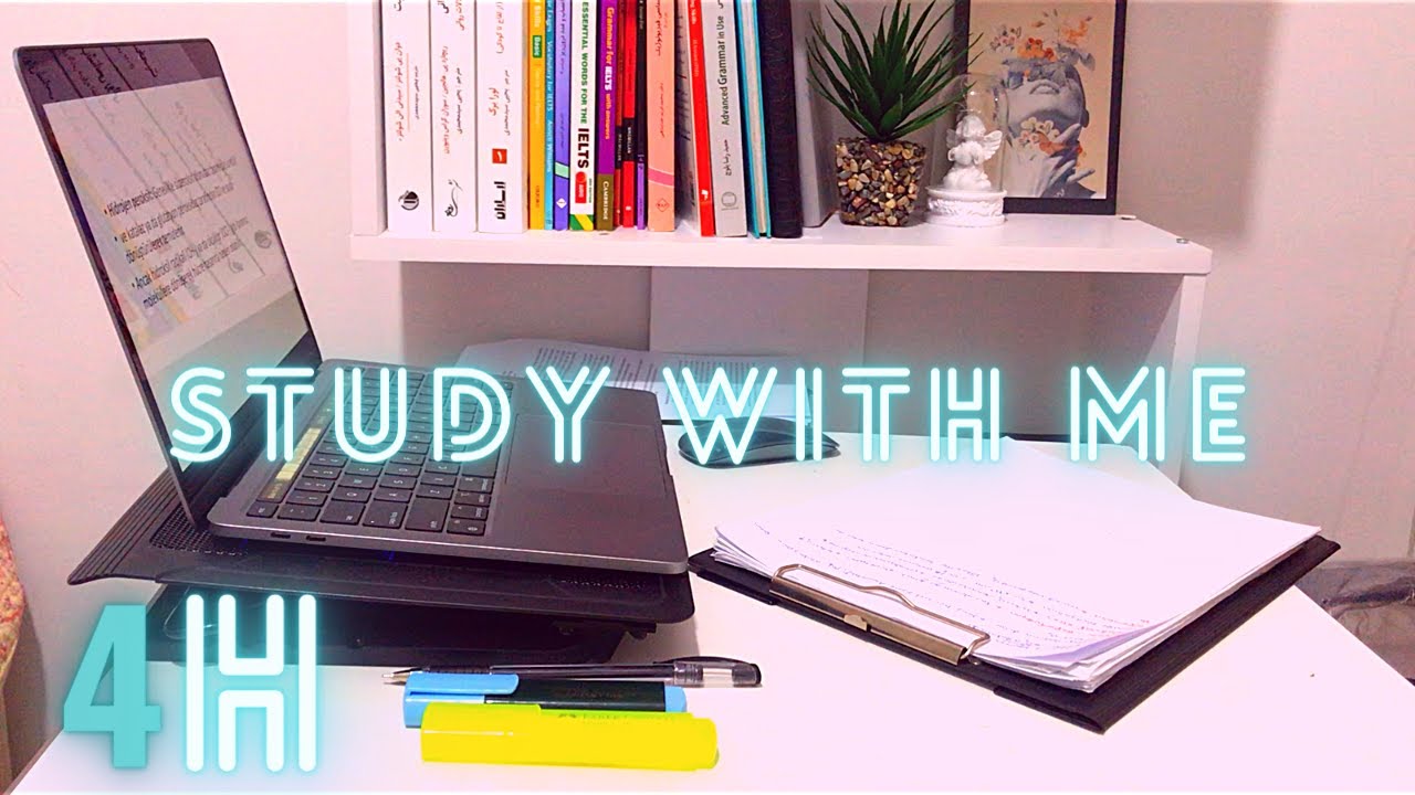 Study With Me 4 Hours With Background Noise , With break 25/5, Pomodoro ...