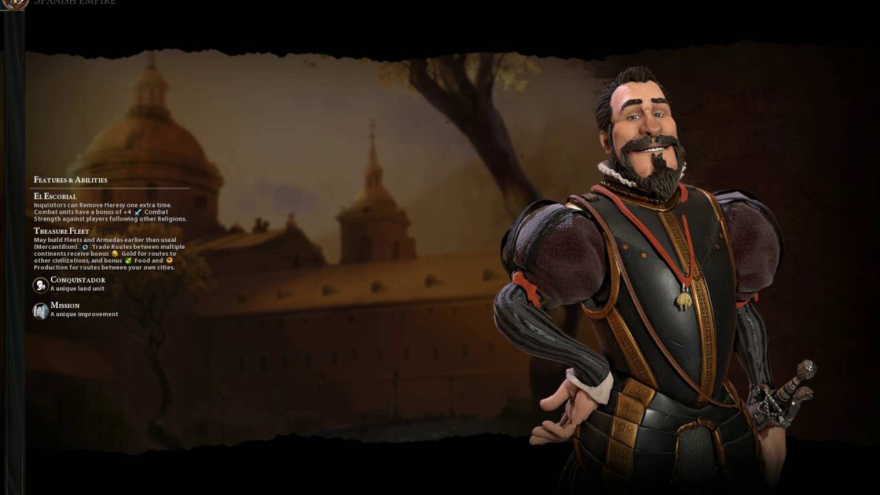 Civ 6 Spain (Philip II) Theme music -Ancient era - YouTube