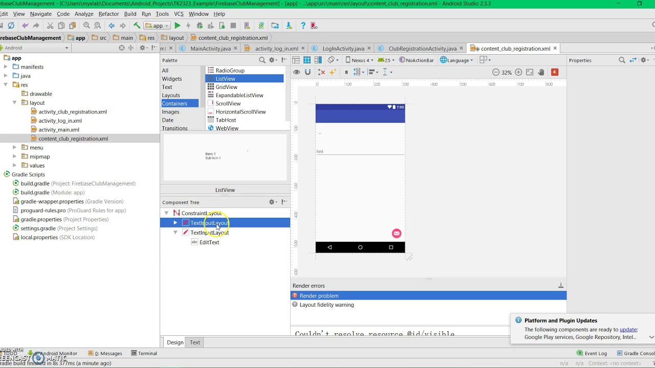 08 Create UI Club Registration - YouTube