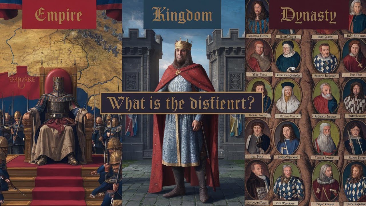 What is the difference between EMPIRE, KINGDOM and DYNASTY? - YouTube