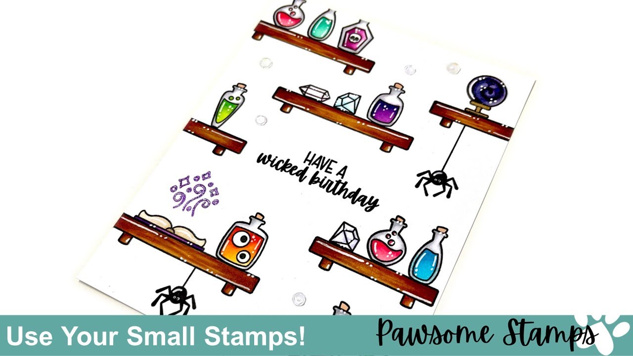 Use Your Small Stamps to Build a Scene ft. Witches Lair & Add-On - YouTube