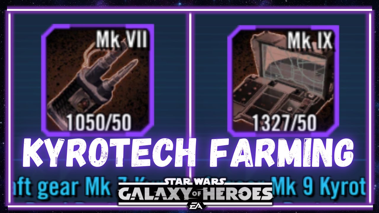 The Best and Worst Ways to Farm Kyrotech in SWGOH - Kyrotech Farming ...