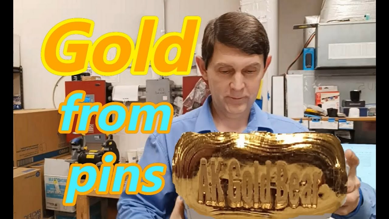 Extracting gold from large gold plated pins. Part 3. 🧪🙂 - YouTube