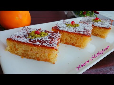 İrmik tatlısı nasıl yapılır - Portakallı irmik tatlısı tarifi (revani) - Şerbetli tatlı tarifleri