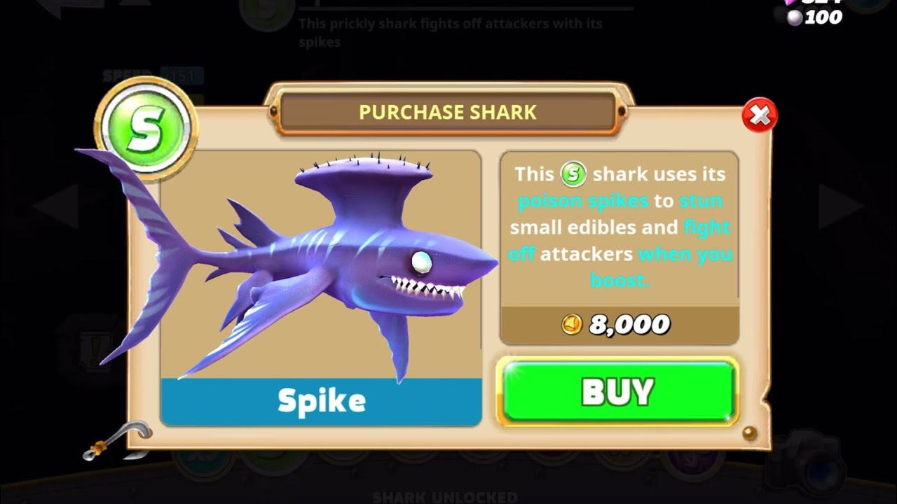 Hungry Shark World-Spike shark maxing and gameplay. - YouTube