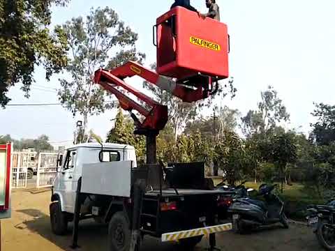 13 MTR SKY LIFT ON TATA 609 CNG VEHICLE - YouTube