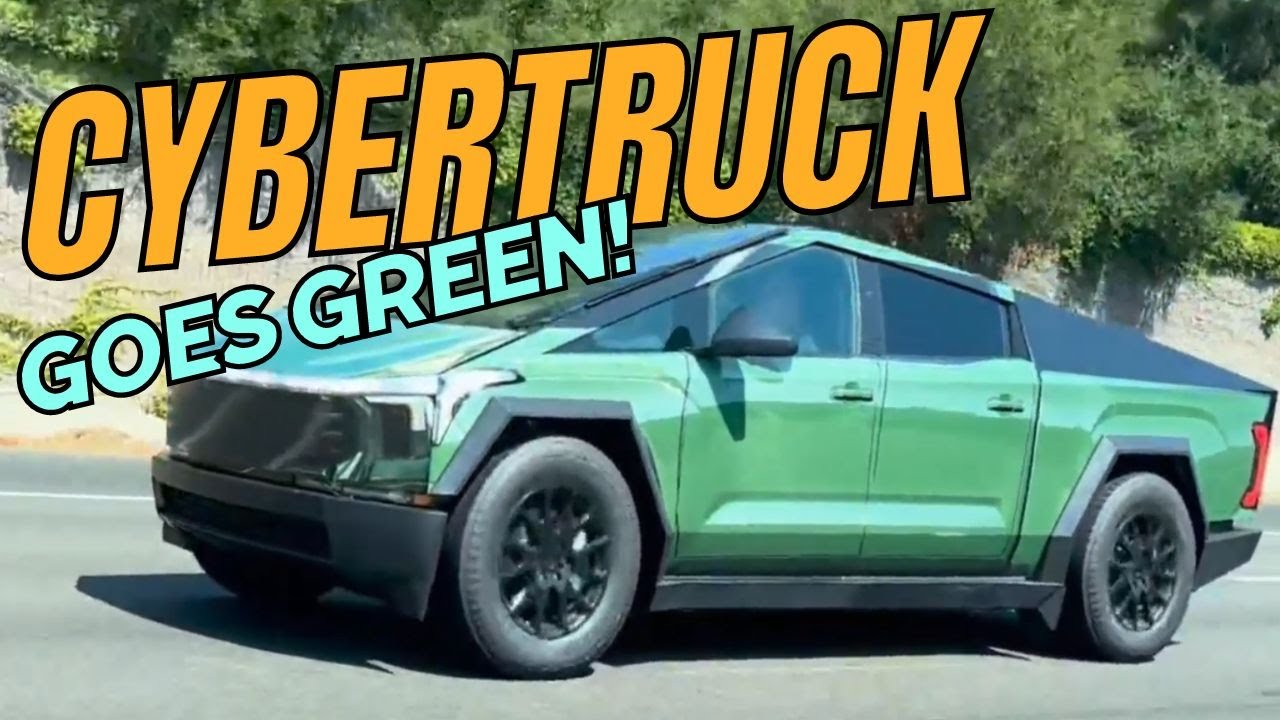 Tesla Cybertruck Goes Green - YouTube