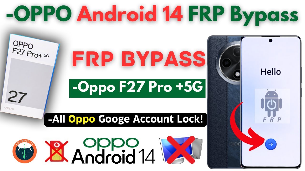 -Unlock All Oppo Android 14 FRP Bypass [Without PC] -Oppo F27 Pro Plus 5G Google Account ...