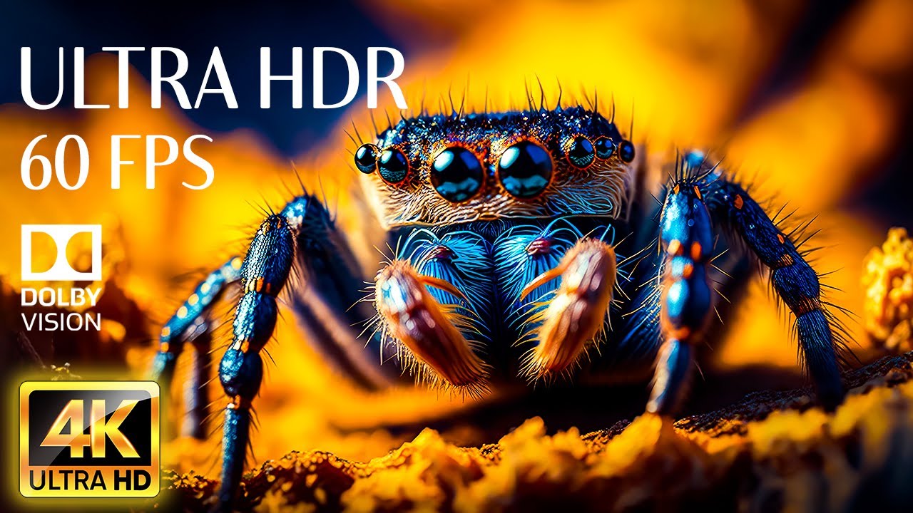 CLOSE UP ANIMALS - 4K HDR 60fps Dolby Vision with Animal Sounds ...