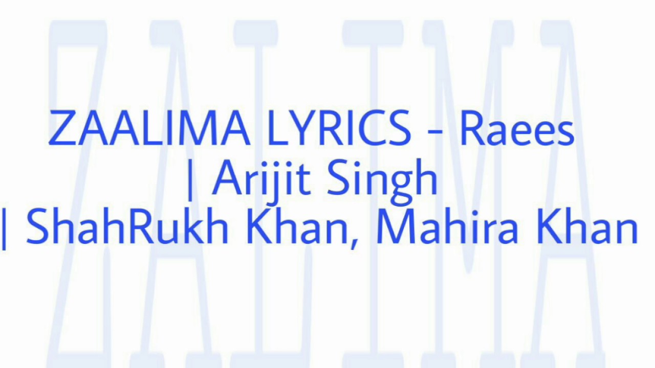 RAEES-ZAALIMA-LYRICS - YouTube