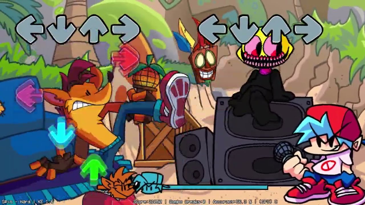 FNF VS Crash Bandicoot FULL WEEK 1 (HARD) - Friday Night Wumpin V1.0 ...