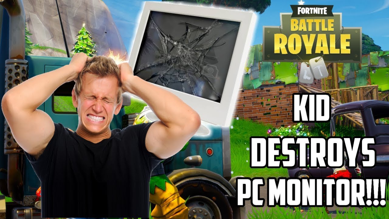 RAGE!!! PSYCHO KID DESTROYS PC MONITOR OVER A GAME OF FORTNITE ...