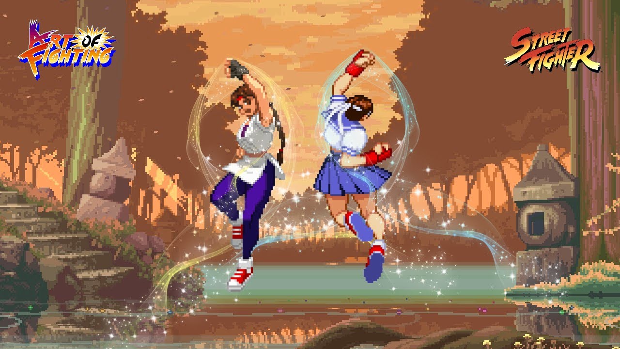 Sakura Kasugano vs Yuri Sakazaki l Art of FIghting X Street Fighter l ...