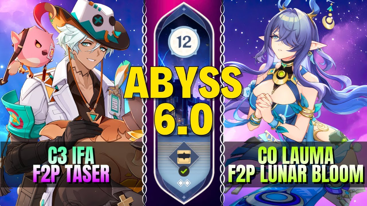 C0 Lauma F2P Lunar Bloom x C3 Ifa F2P Taser | Spiral Abyss 6.0 - Floor ...