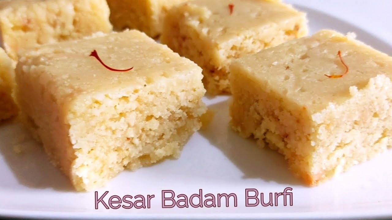 Diwali Special Sweet recipe / Kesar Badam Burfi / Almond Burfi ...