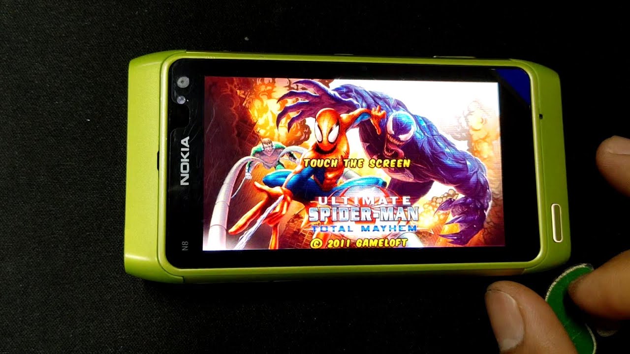 Nokia N8 Symbian Phone 10 years ago - How to install Game HD Spiderman ...