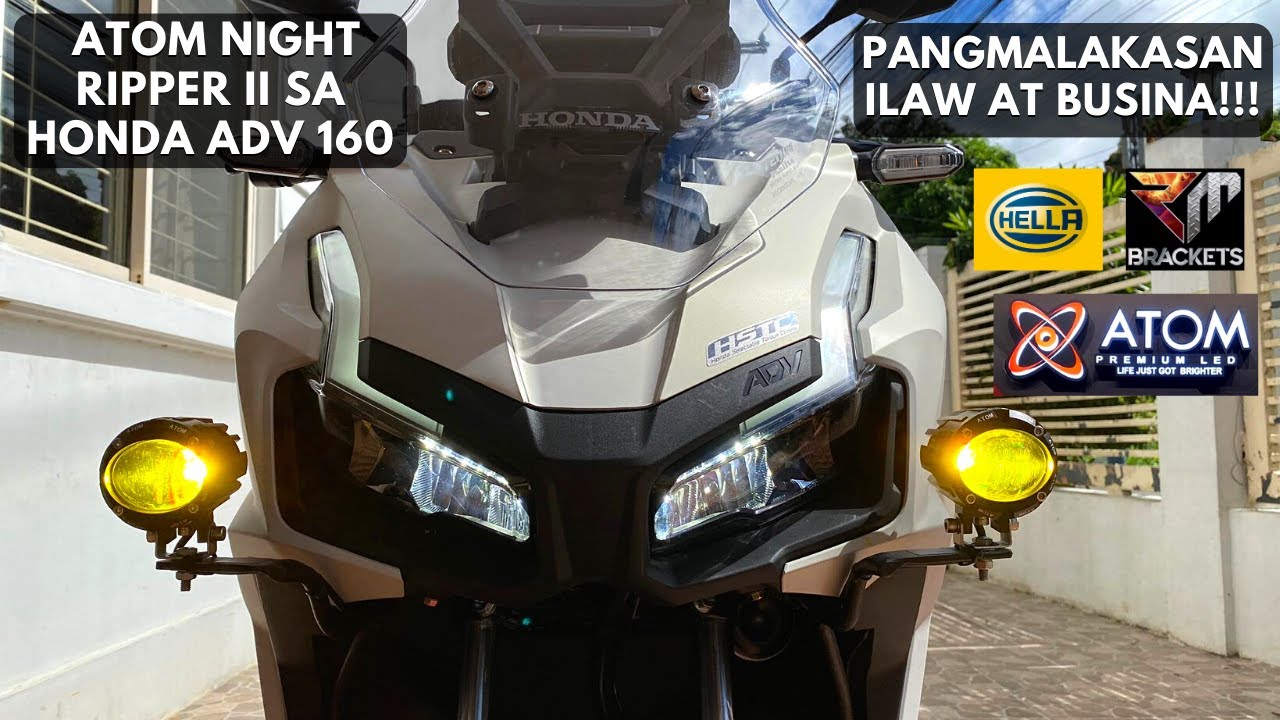 HONDA ADV 160 | ATOM NIGHT RIPPER 2 | HELLA HORN | Installation Episode ...