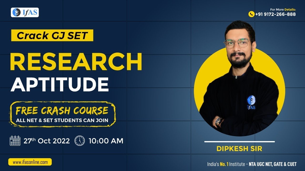 RESEARCH APTITUDE | FREE COACHING COURSE | IFAS | - YouTube