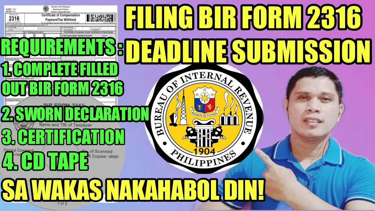 PAANO MAG FILE NG BIR FORM 2316 AT ANO ANG MGA REQUIREMENTS YouTube paano-mag-file-ng-bir-form-2316-at-ano-ang-mga-requirements-youtube
