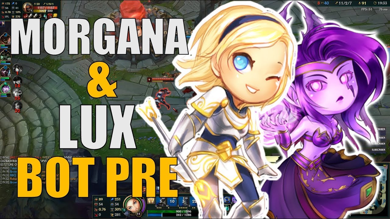 LUX - MORGANA BOT PRE YAKALADIĞIMIZ SAĞ ÇIKAMIYOR !! - YouTube
