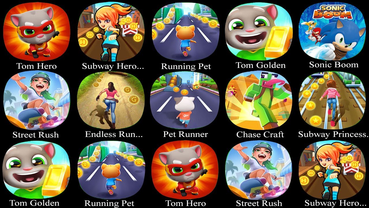 Tom Golden,Subway Hero Run,Tom Time Rush,Running Pet,Tom Hero,Sonic ...