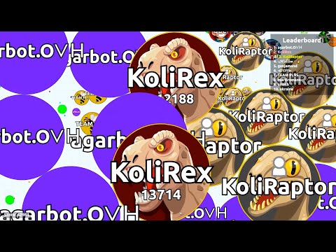 Agar.io KoliRex & KoliRaptor 🦖 Insane Duo Gameplay