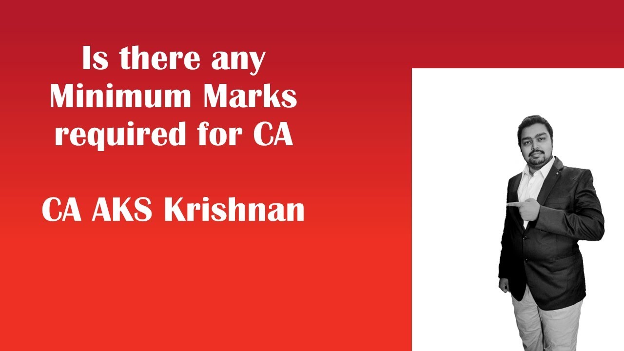 What is the minimum marks to join CA - YouTube