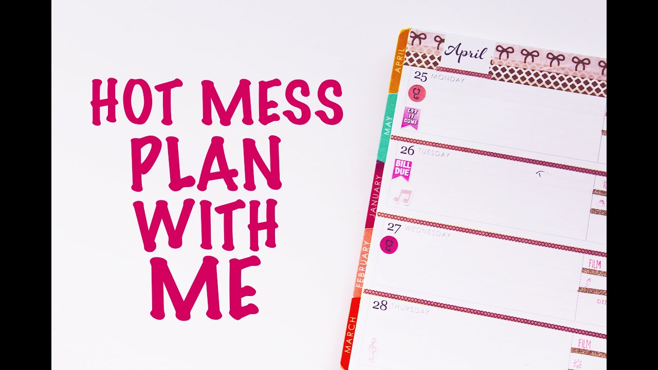 Hot Mess Plan With Me | Erin Condren Horizontal - YouTube
