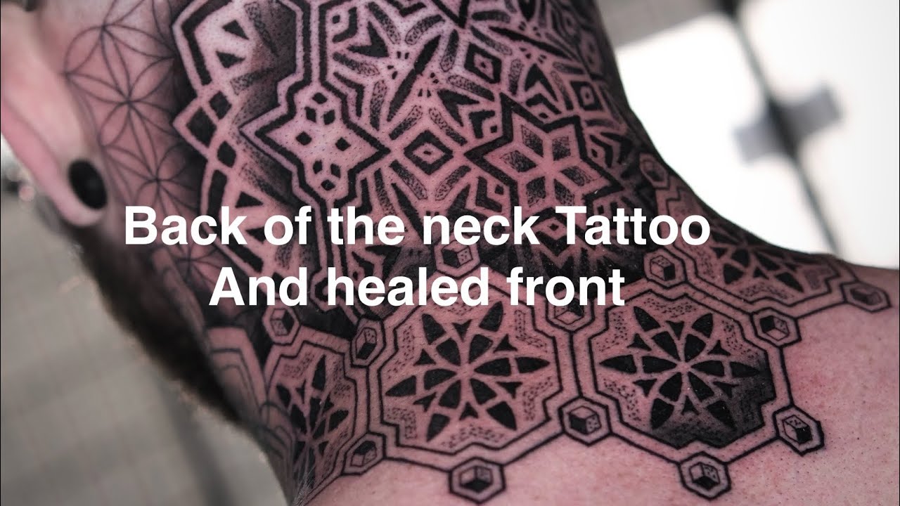 Back of the neck Tattoo // Healed front Mandala / Geometric - YouTube