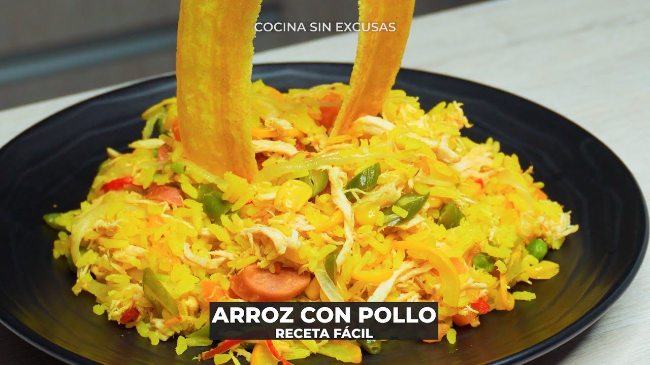 Como hacer ARROZ CON POLLO Super Fácil - YouTube