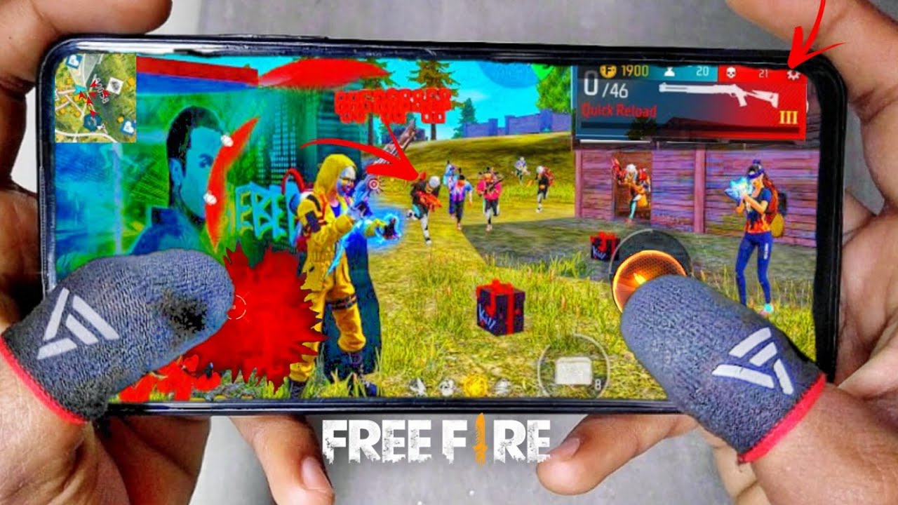Iphone 6 Free Fire Gameplay ⚙️Settings Free Fire max HUD+DPI+ MACRO 1 ...
